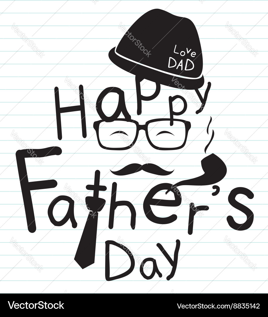 Happy fathers day Royalty Free Vector Image - VectorStock