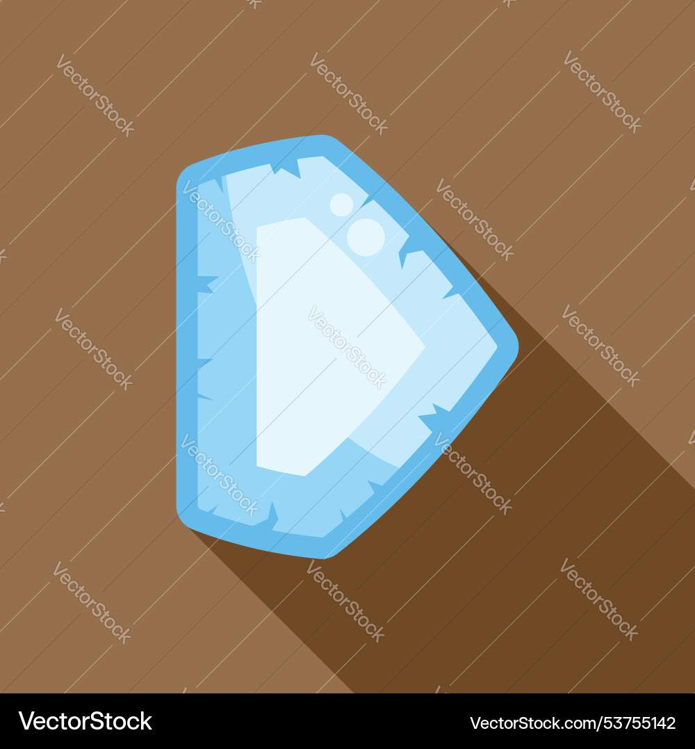 Light blue cartoon shield with cracks casting Vector Image