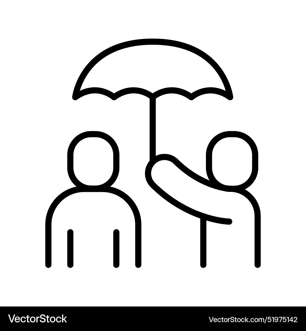 Sympathy icon in thin line style graphic design Vector Image