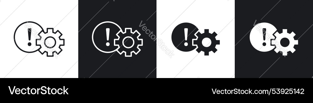 Technical warning icon Royalty Free Vector Image