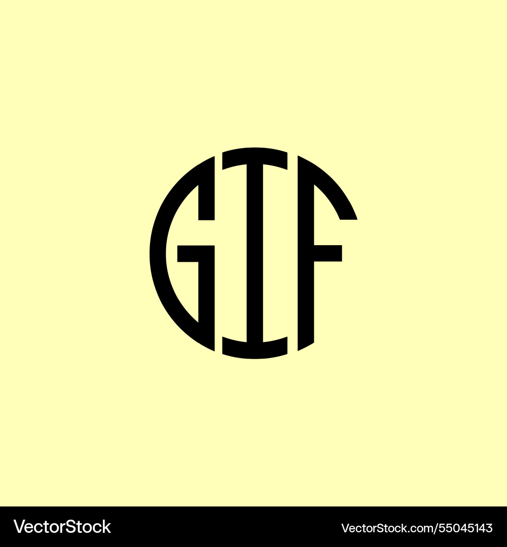 Creative rounded initial letters gif logo Vector Image