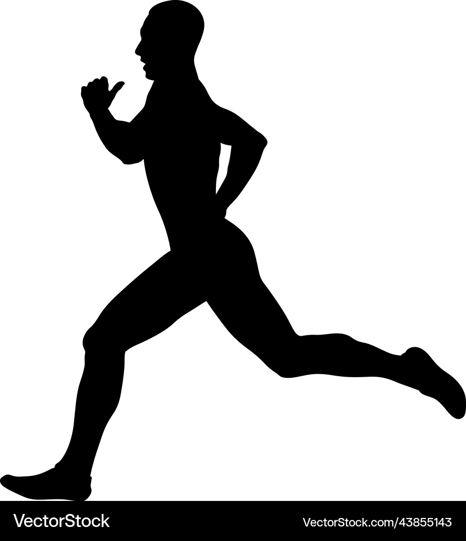 Male runner sprinter run race Royalty Free Vector Image