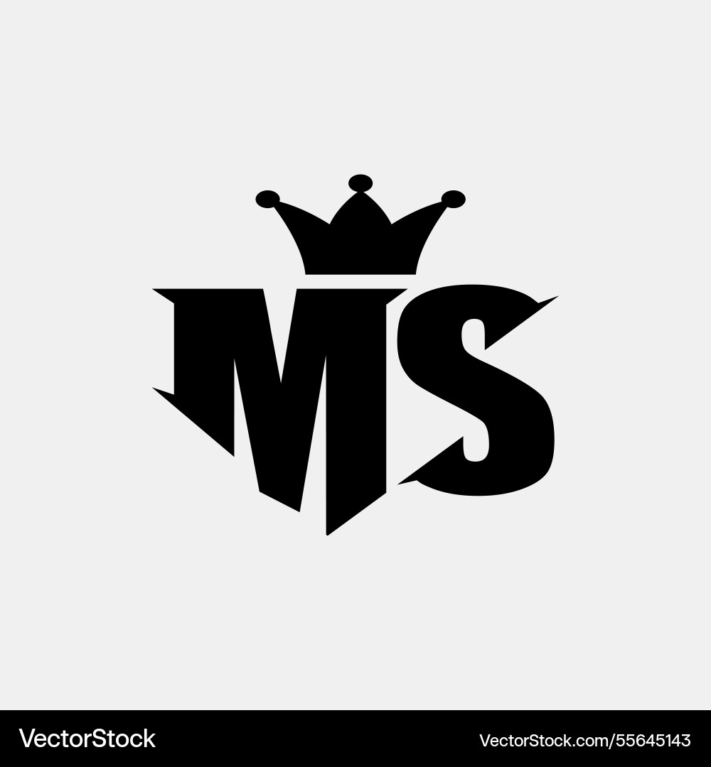 Ms m s creative modern letter icon sm unique artis