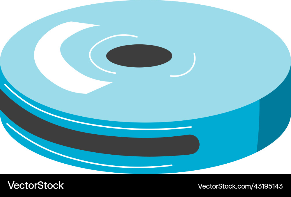 Robot vacuum cleaner autonomous hoover Royalty Free Vector