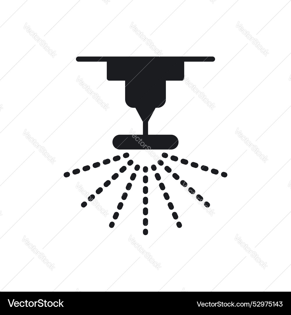 Sprinkler icon symbol on white background Vector Image