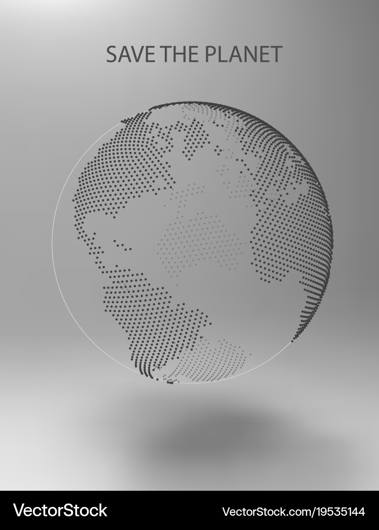 Dotted earth Royalty Free Vector Image - VectorStock