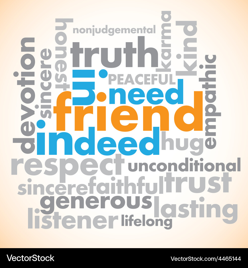 Friendship word cloud Royalty Free Vector Image