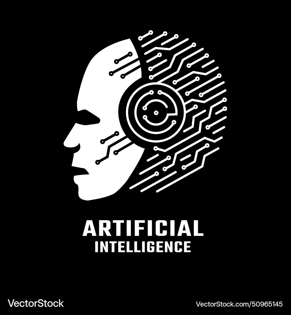 Artificial intelligence logo symbol Royalty Free Vector