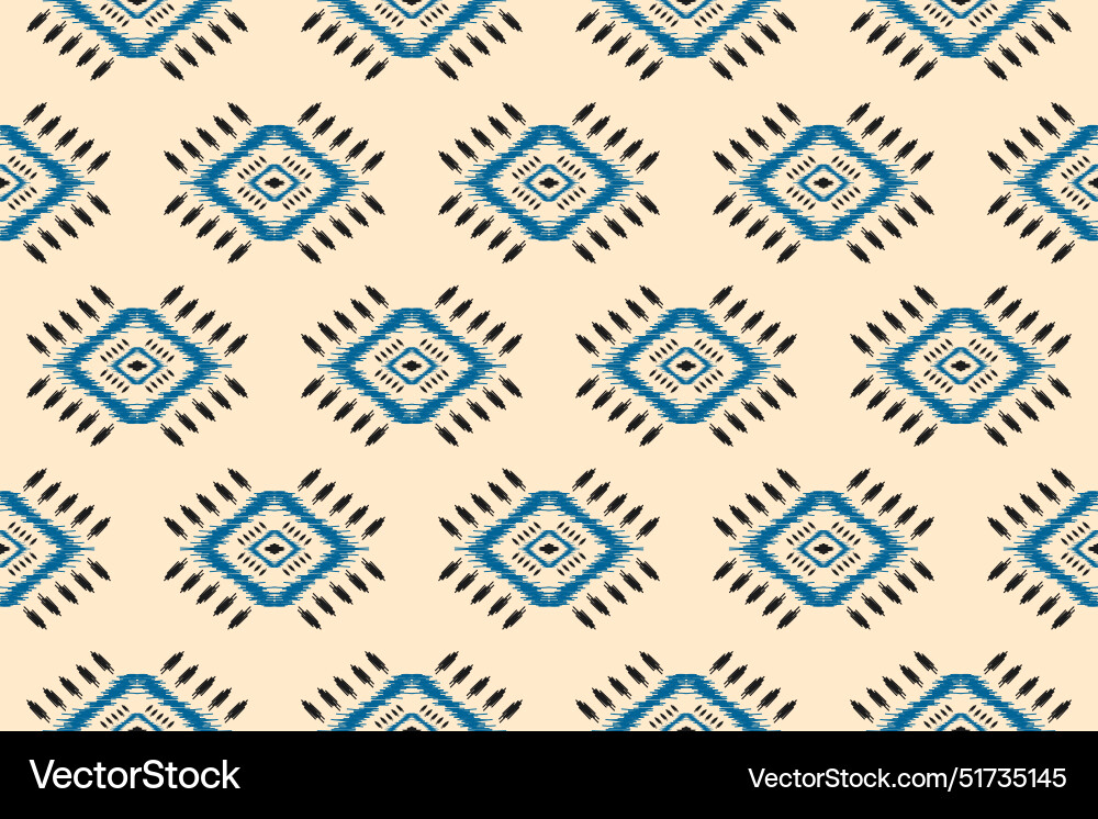 Beautiful ethnic tribal pattern art ikat Vector Image