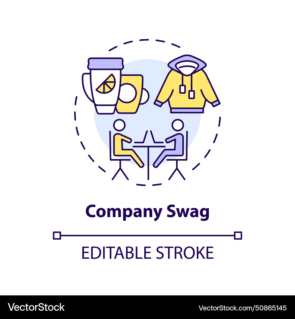 Company swag multi color concept icon Royalty Free Vector