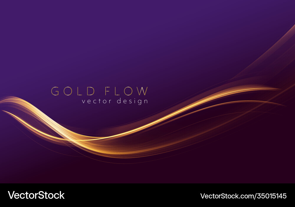 Golden Wave Motion Effect Royalty Free Vector Image