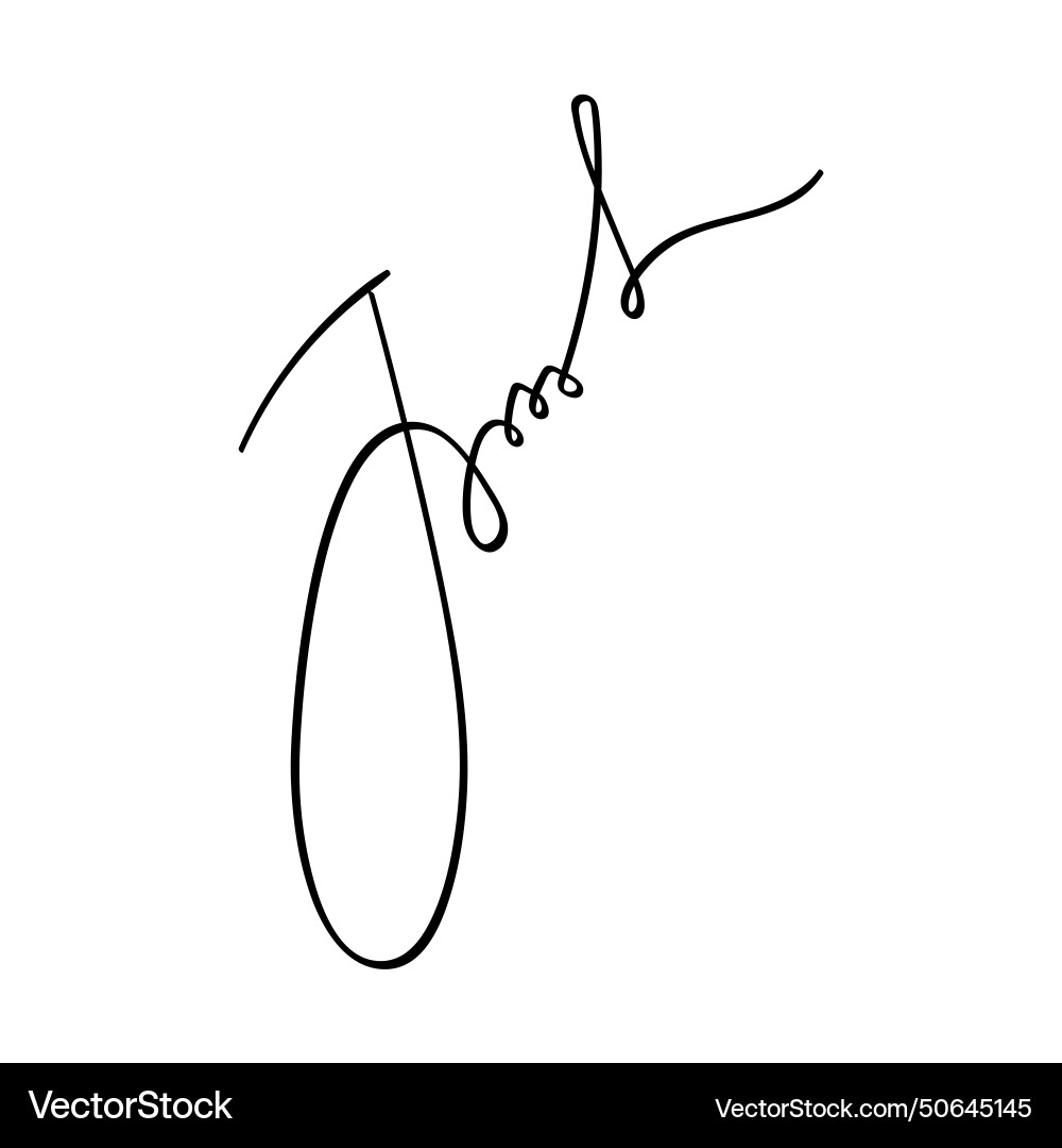 Handwritten fictitious signature scribble Vector Image