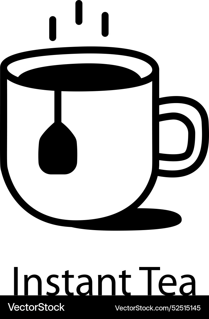 Instant tea Royalty Free Vector Image - VectorStock