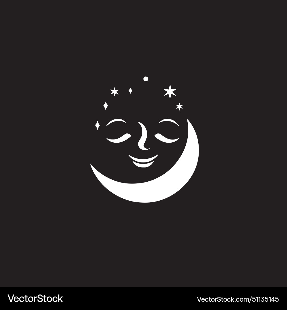 Moon - minimalist and simple silhouette Royalty Free Vector
