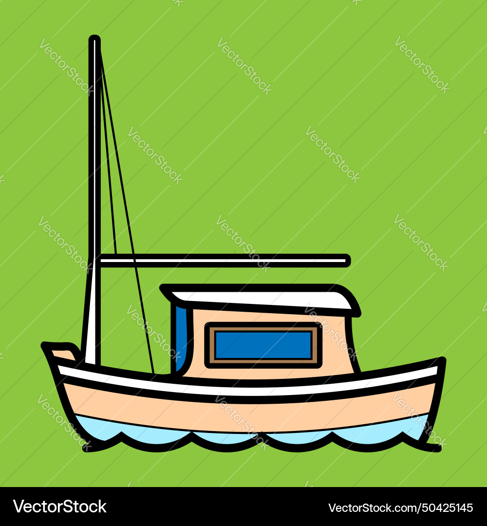 Tug boat 08 Royalty Free Vector Image - VectorStock