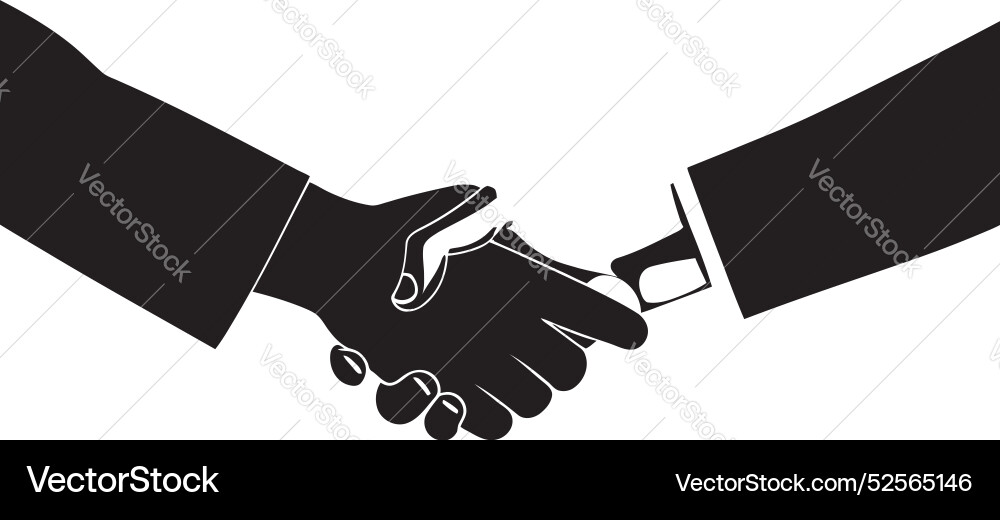 Alliance emblem handshake graphic unity seal Vector Image