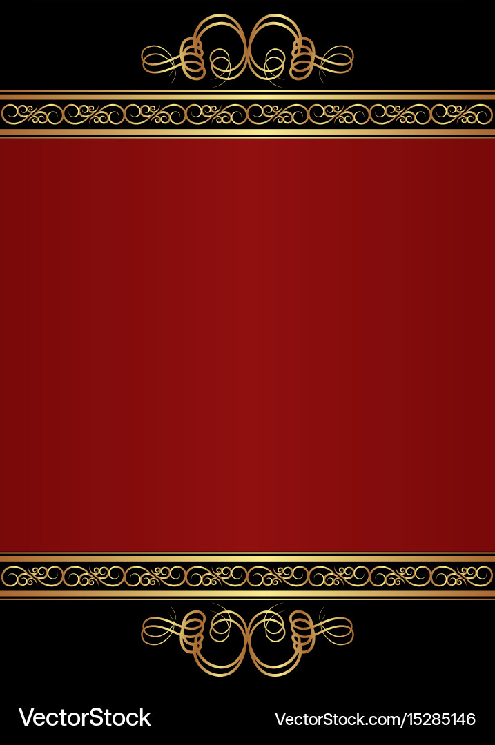 Decorative background with golden ornaments Vector Image