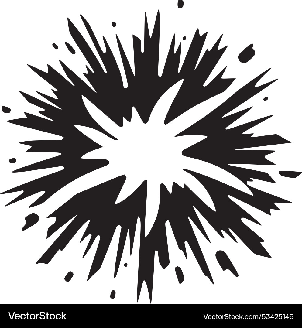 Explosion - minimalist and simple silhouette Vector Image