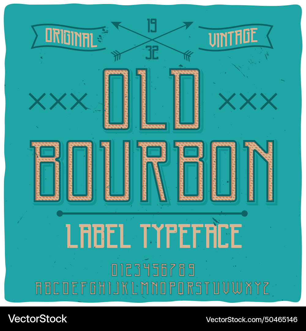 Good handcrafted font for any label design Vector Image