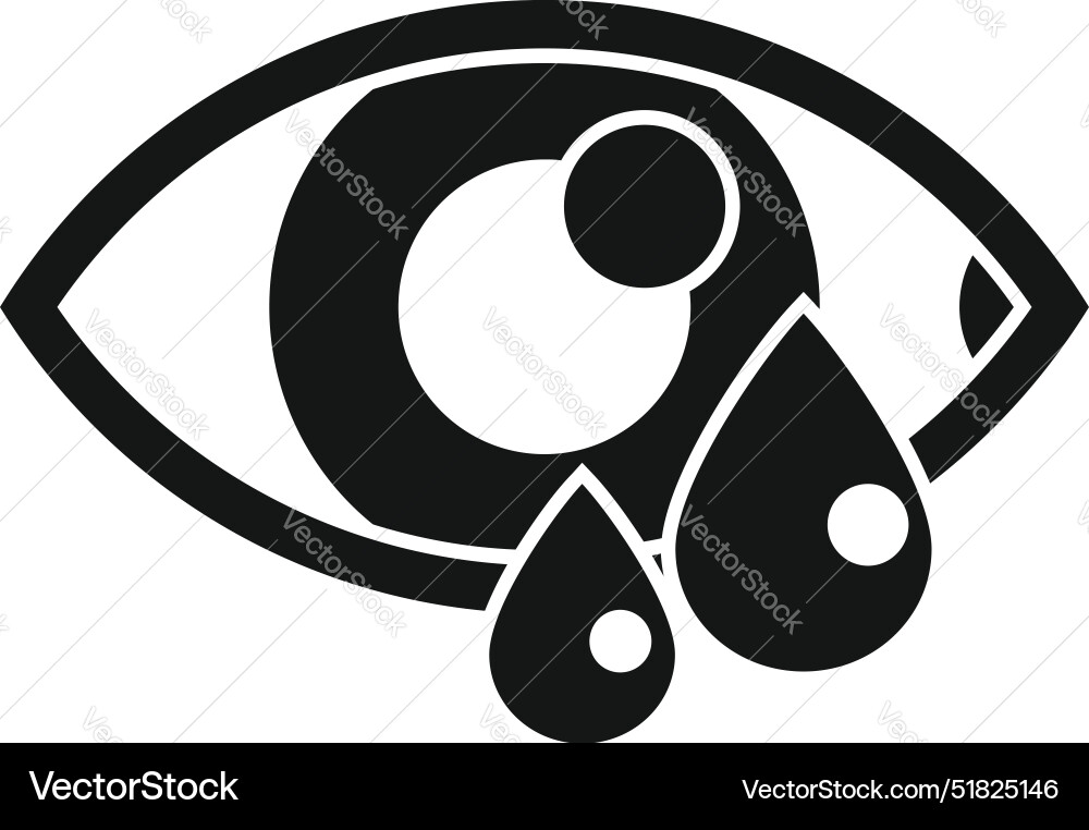 Human eye crying showing sadness and sorrow Vector Image