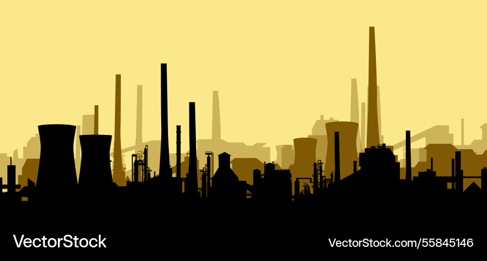 Morning power plant Royalty Free Vector Image - VectorStock