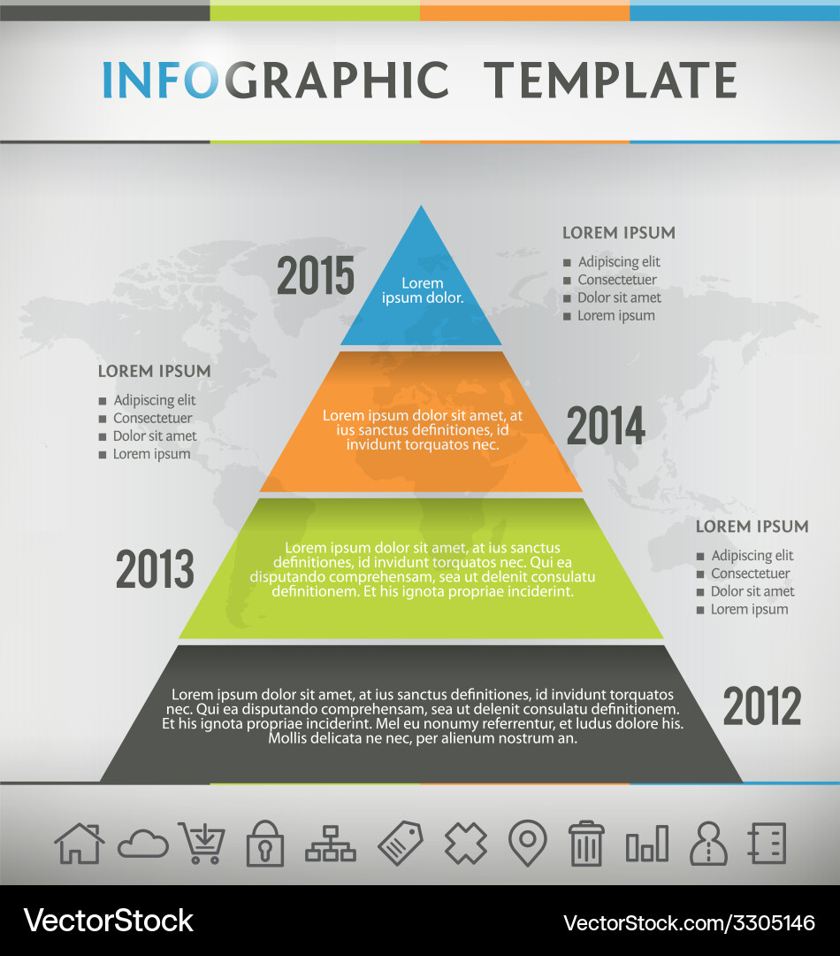 Pyramide Infografik Lizenzfreies Vektorbild - VectorStock