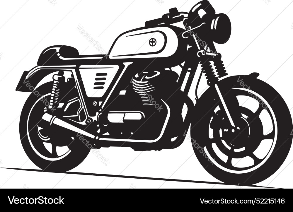 Retro velocity black cafe racer emblematic Vector Image