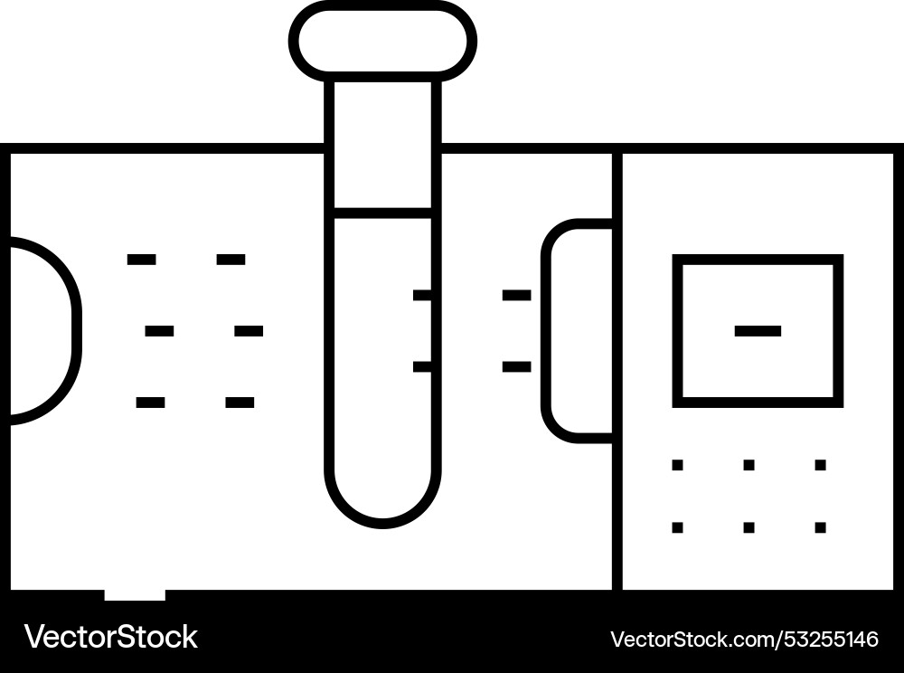 Spectrophotometers lab electronic tool line icon Vector Image