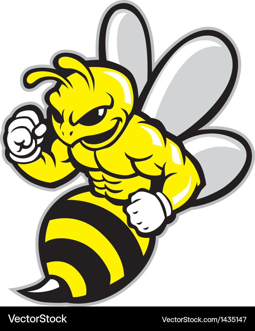 Bee mascot Royalty Free Vector Image - VectorStock