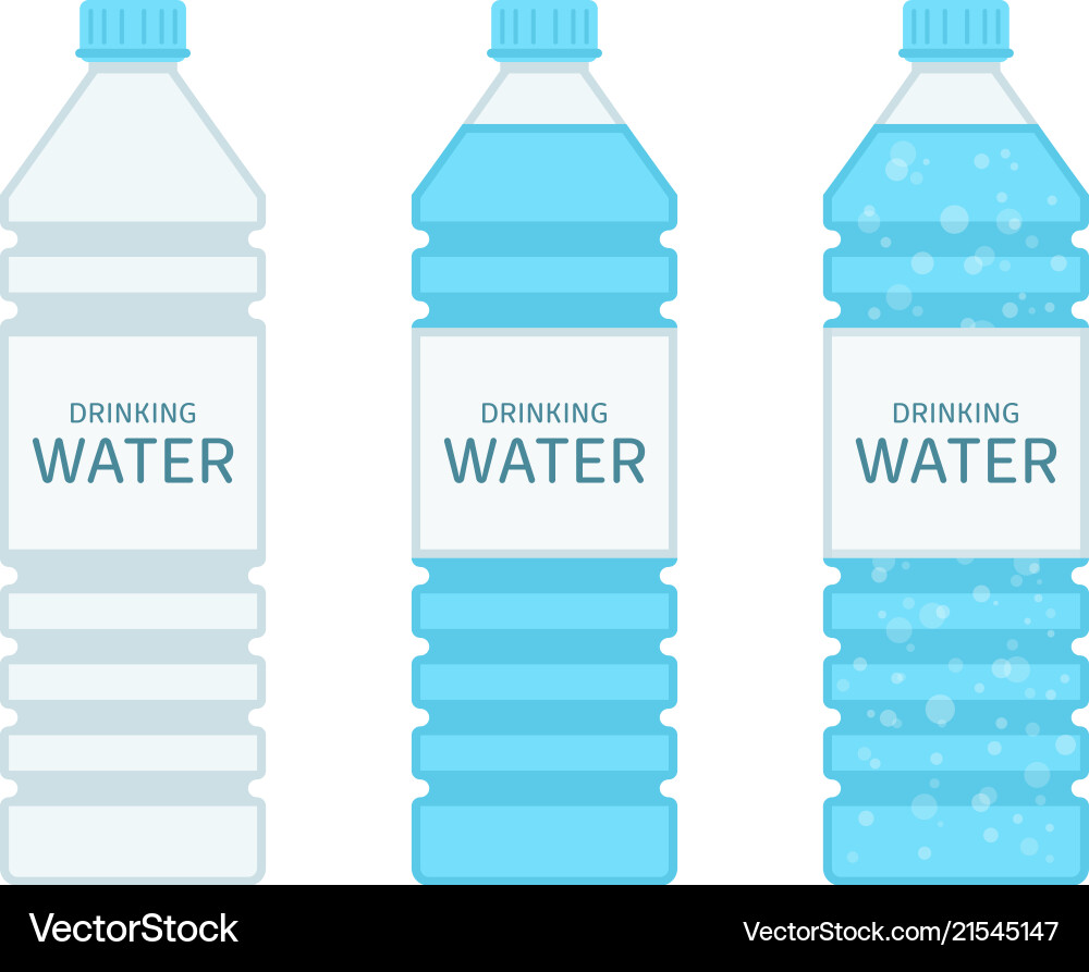 Bottle drinking water set Royalty Free Vector Image