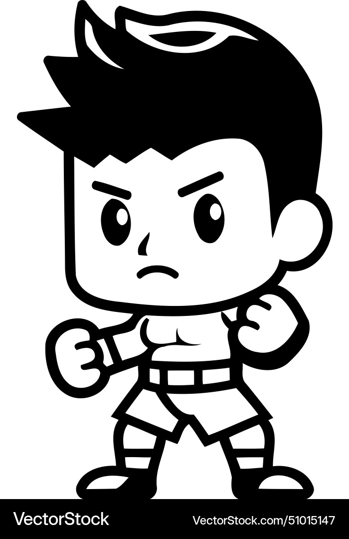 Boxing - cartoon boxer mascot character Royalty Free Vector