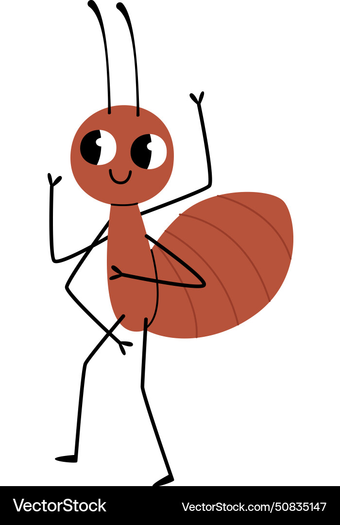 Cartoon ant insect Royalty Free Vector Image - VectorStock