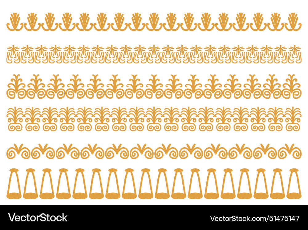 Decorative ornament border design set Royalty Free Vector