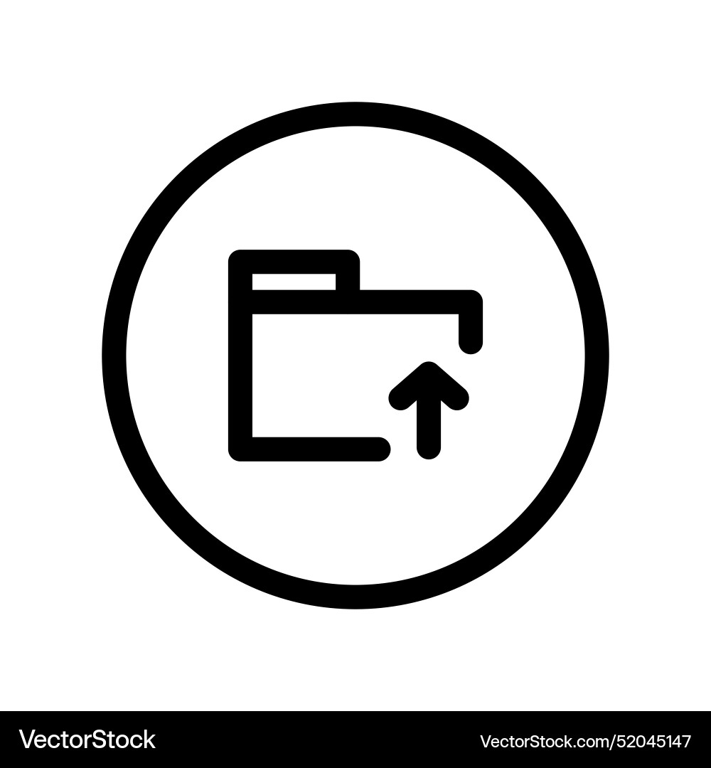 Ftp navigate up icon design in filled and Vector Image