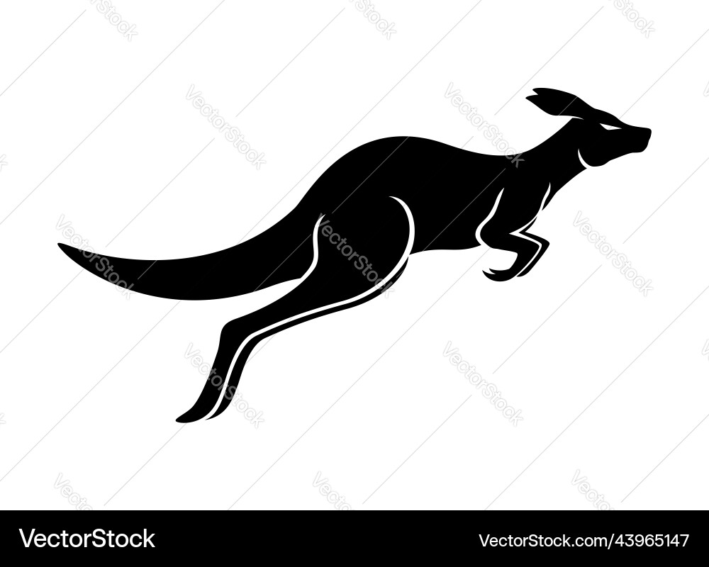 Jumping kangaroo icon Royalty Free Vector Image