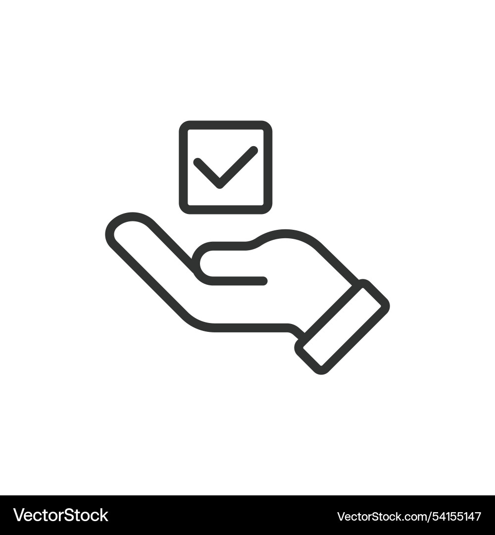 Obvious choice icon in line design Royalty Free Vector Image