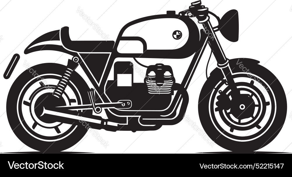 Sleek revolution black cafe racer icon classic Vector Image