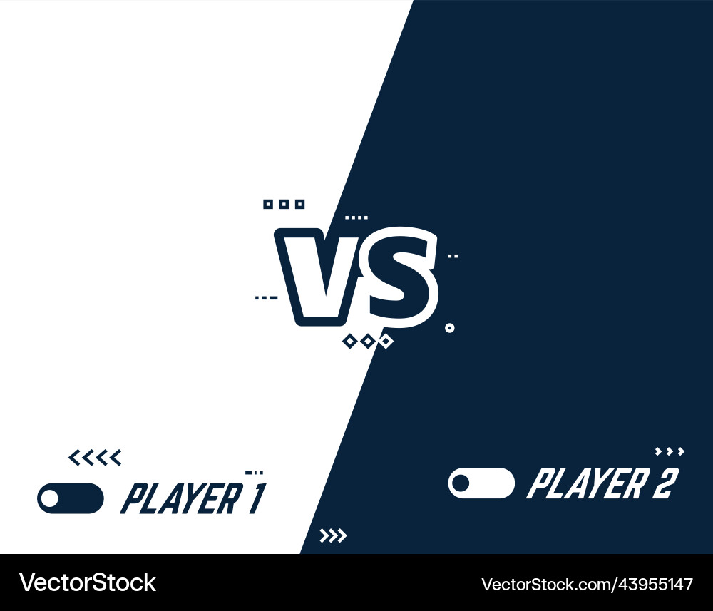 Versus template Royalty Free Vector Image - VectorStock