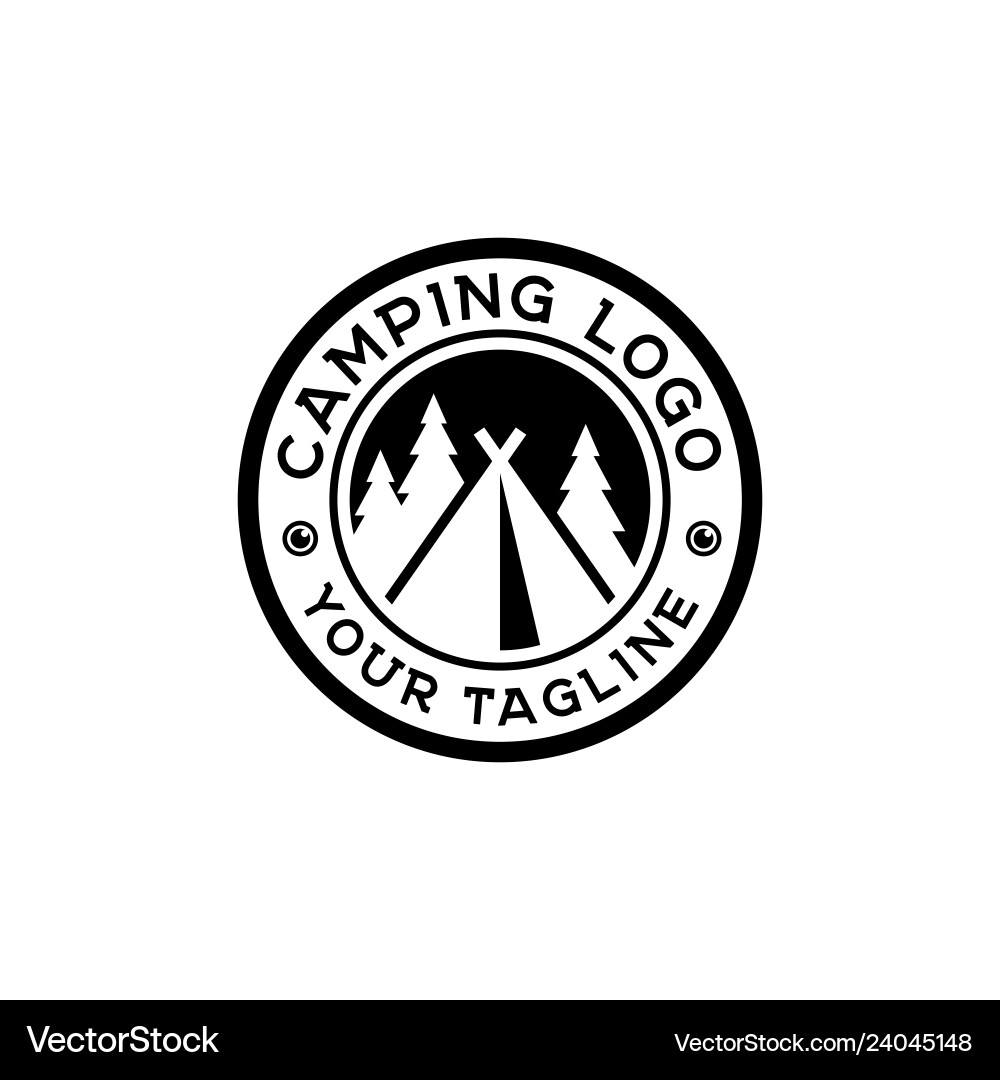 Camp logo design Royalty Free Vector Image - VectorStock