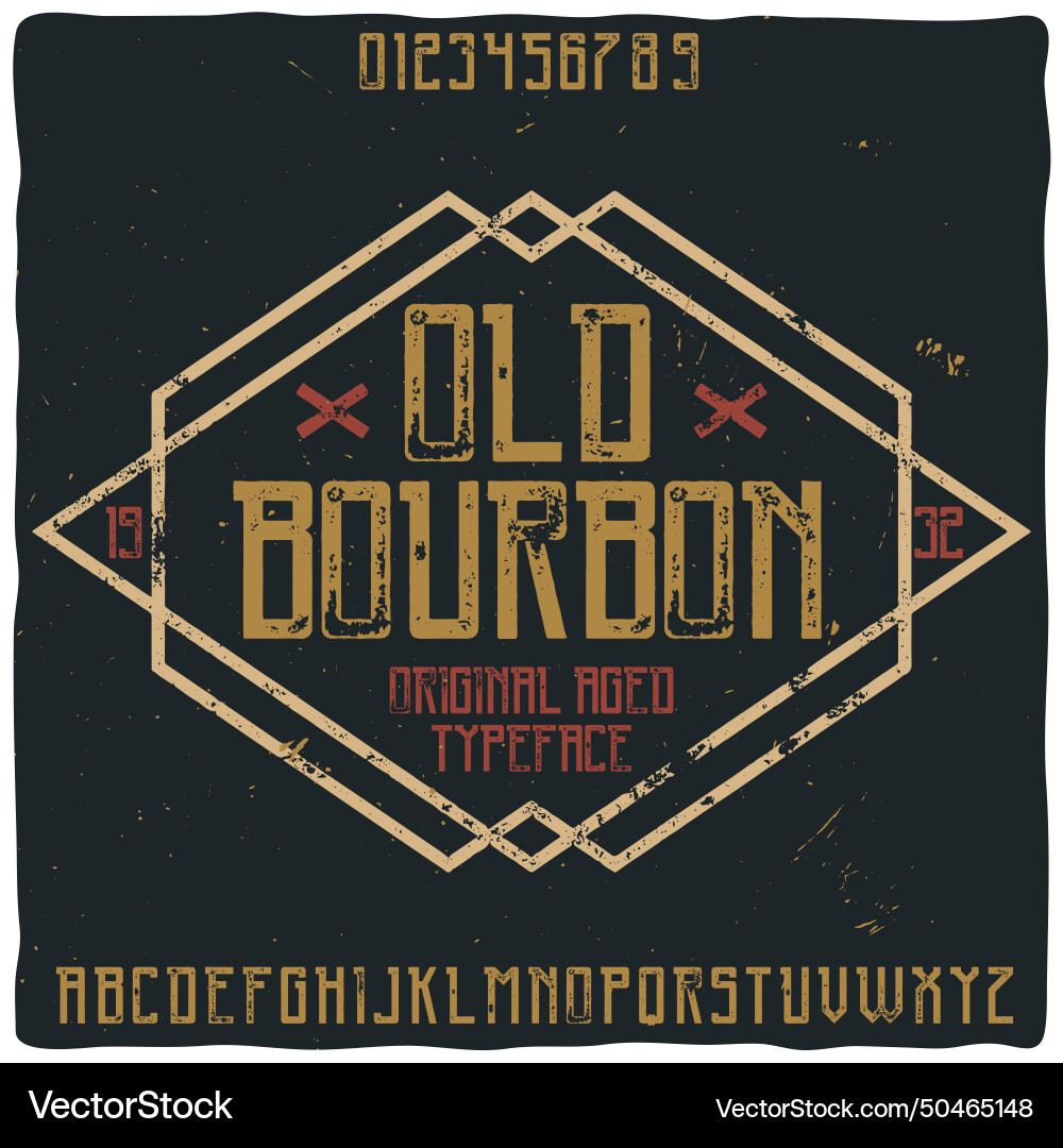 Good handcrafted font for any label design Vector Image