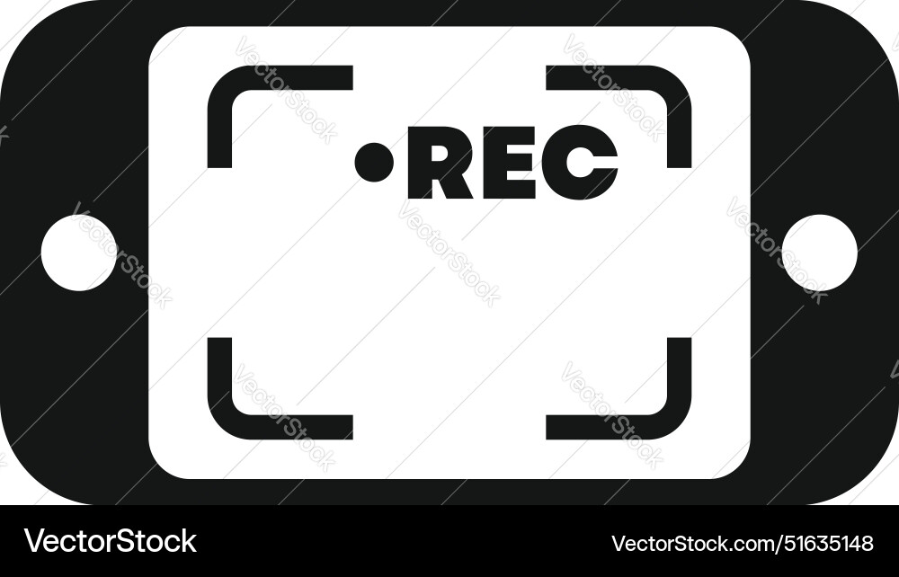 Smartphone recording video with rec symbol icon Vector Image
