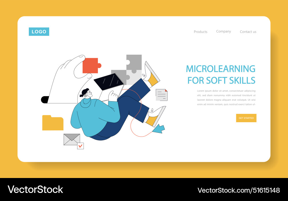 Soft skills training flat Royalty Free Vector Image