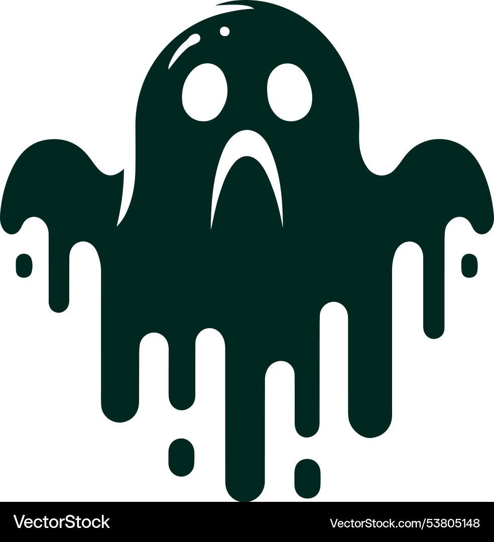 Surprise ghost halloween art Royalty Free Vector Image