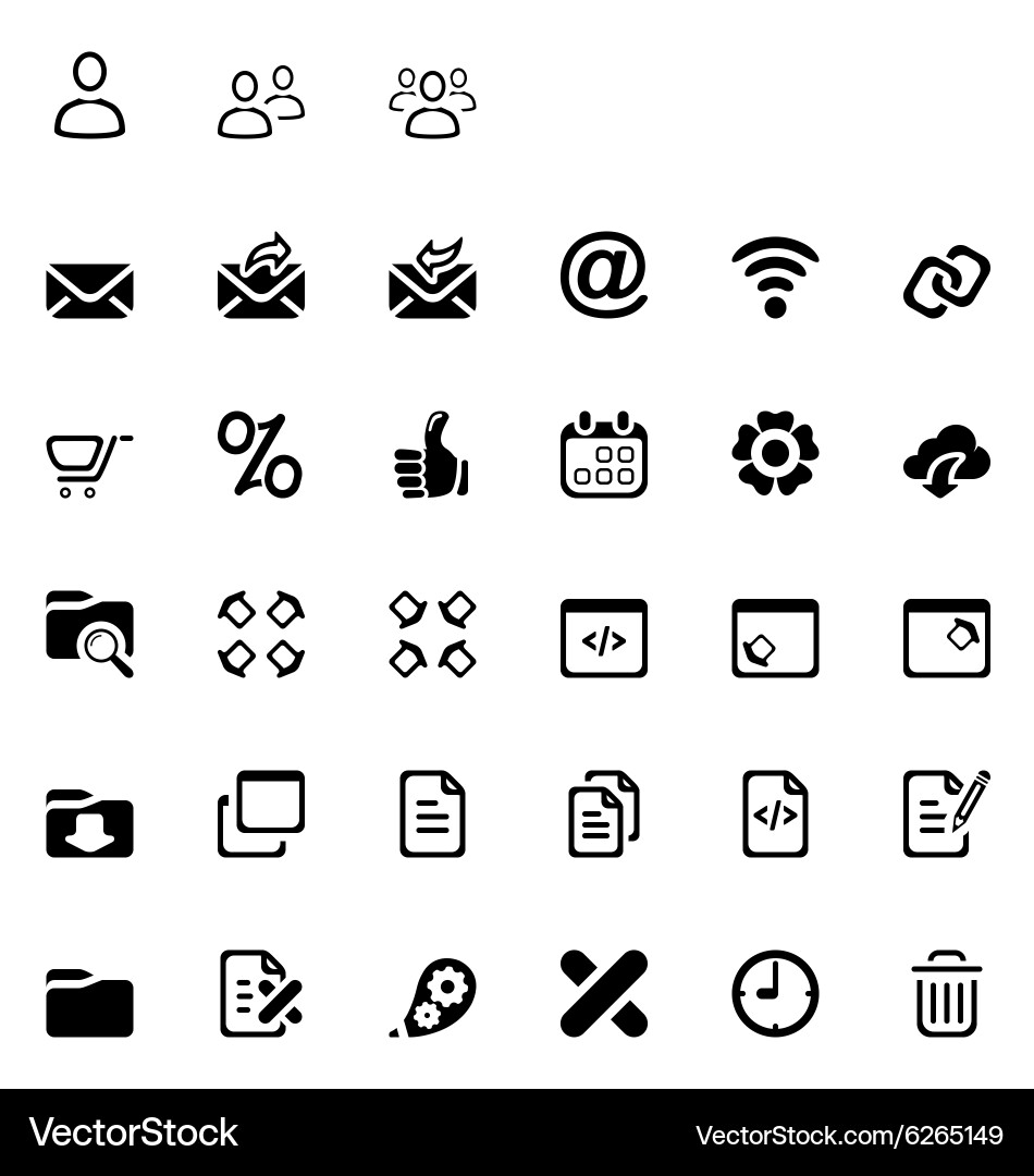 33 Minimalist Web Icons Royalty Free Vector Image