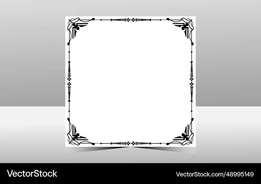 Abstract floral page frame design Royalty Free Vector Image