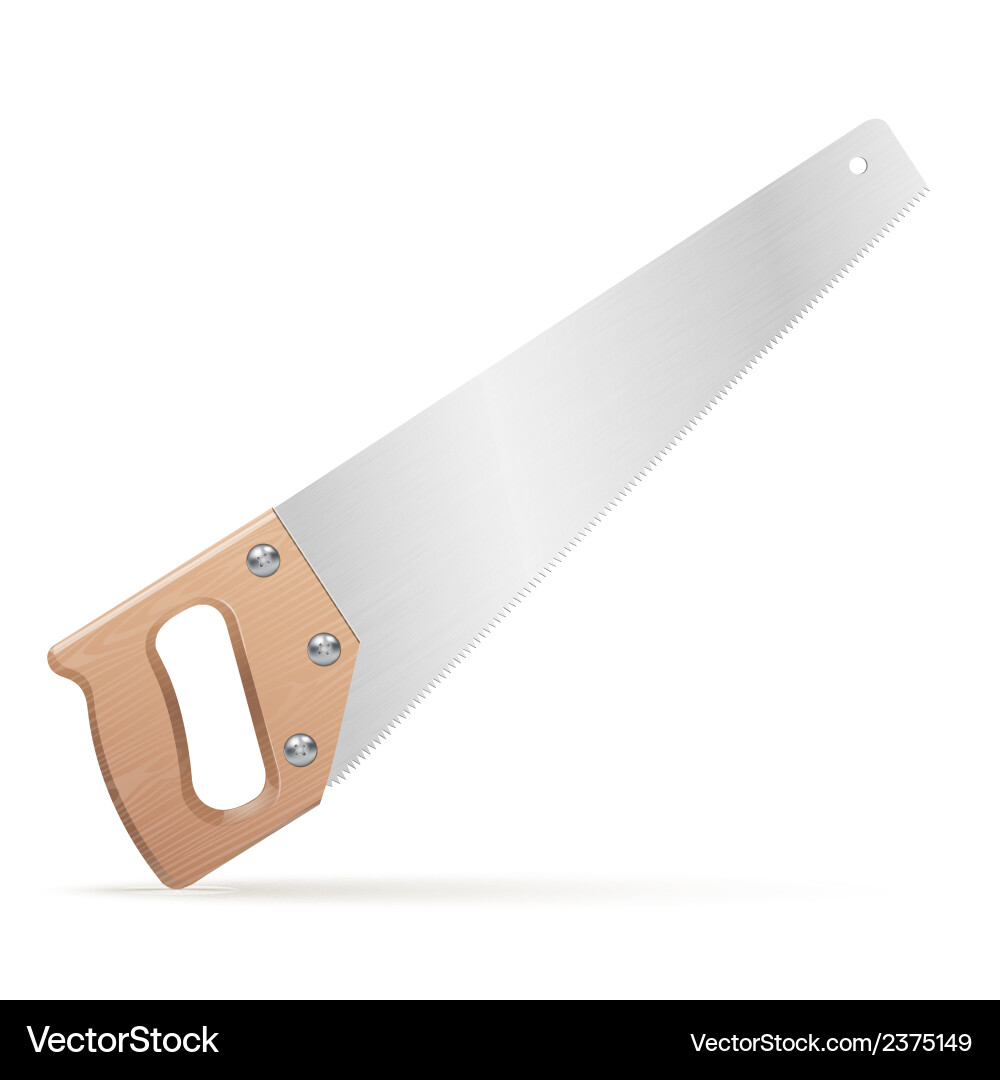 Classic Wooden Handsaw Royalty Free Vector Image