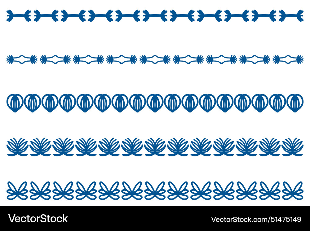 Decorative ornament border design set Royalty Free Vector