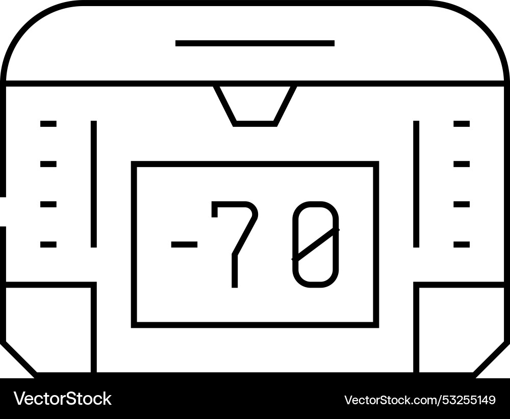 Fridge laboratory professional equipment line icon