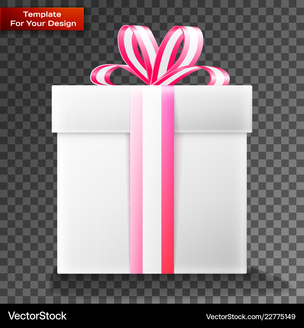 Gift box on transparent background Royalty Free Vector Image