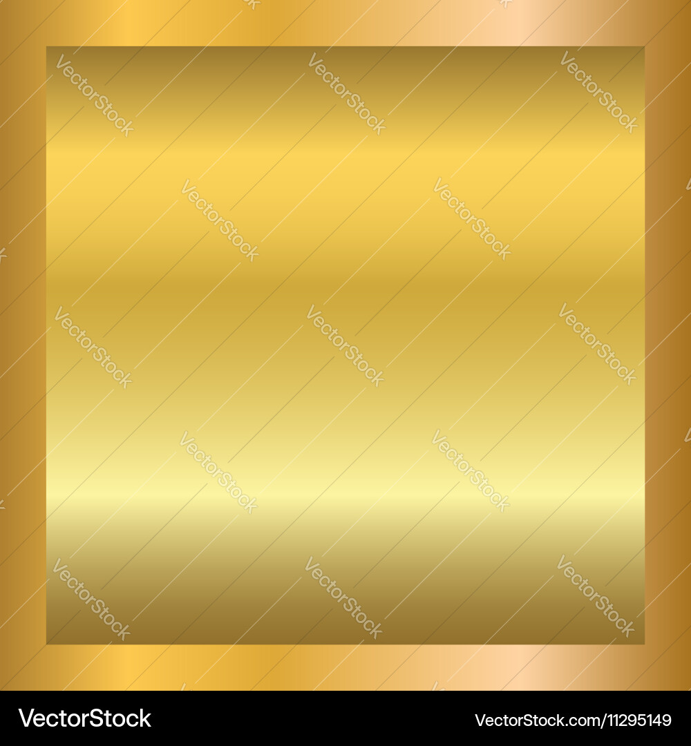 Gold texture square golden frame Royalty Free Vector Image
